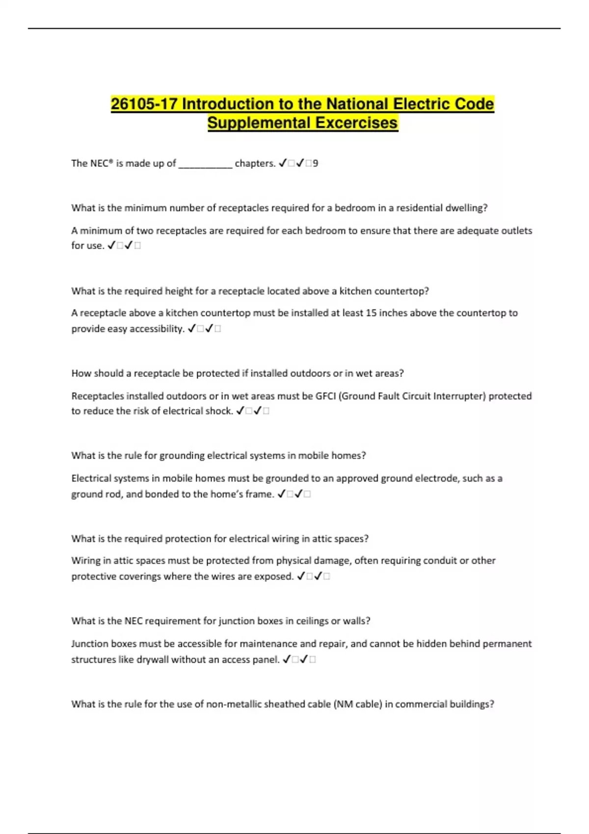 Introduction to the National Electrical Code NEC Chapter 5 contains ...