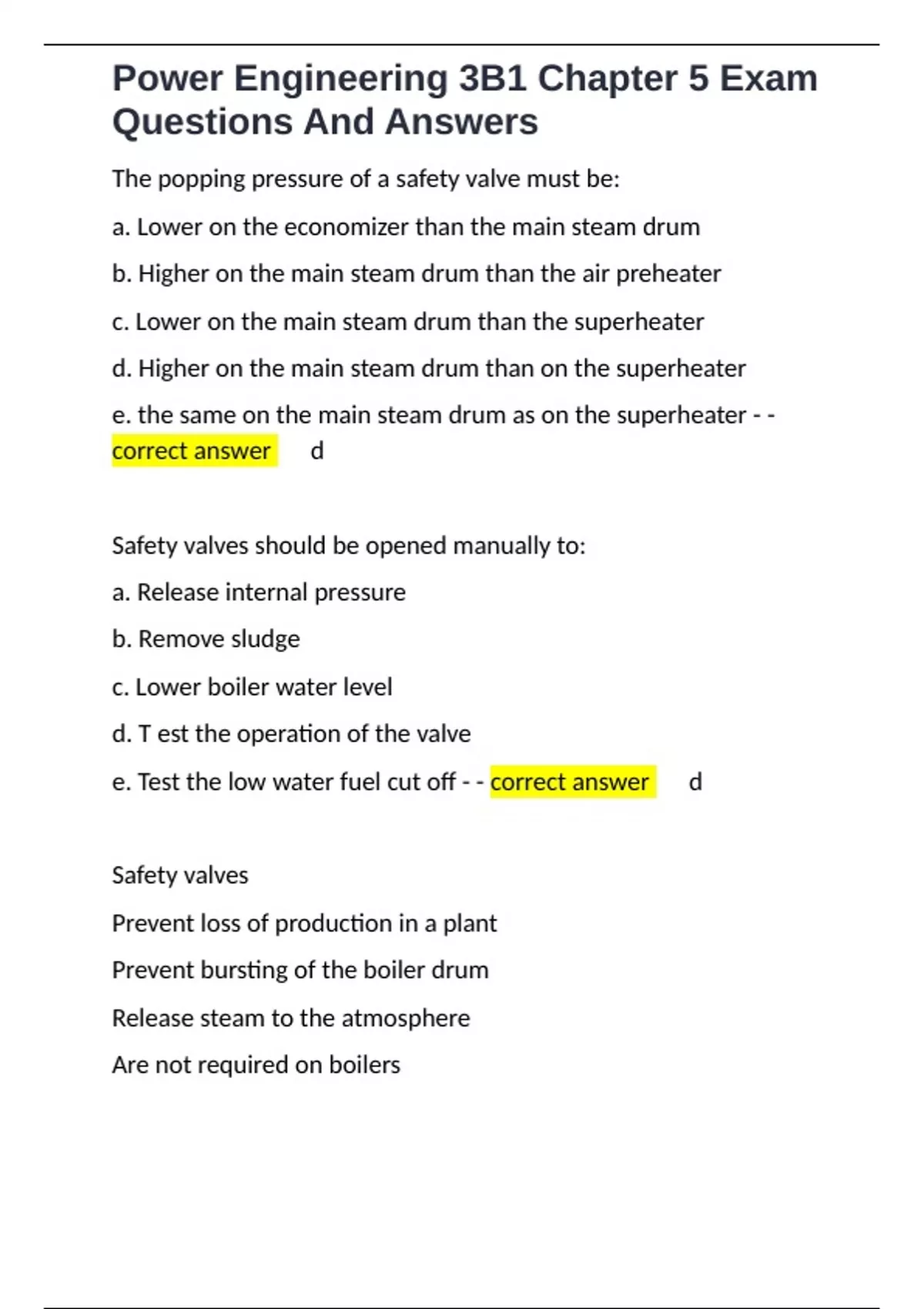 Power Engineering 3B1 Chapter 5 Exam Questions And Answers - Power ...