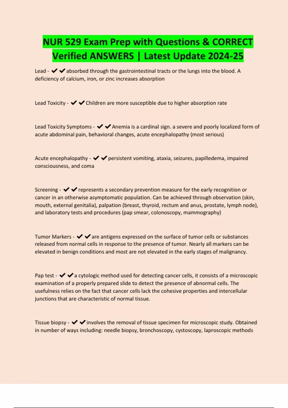 NUR 529 Exam Prep with Questions & CORRECT Verified ANSWERS | Latest ...