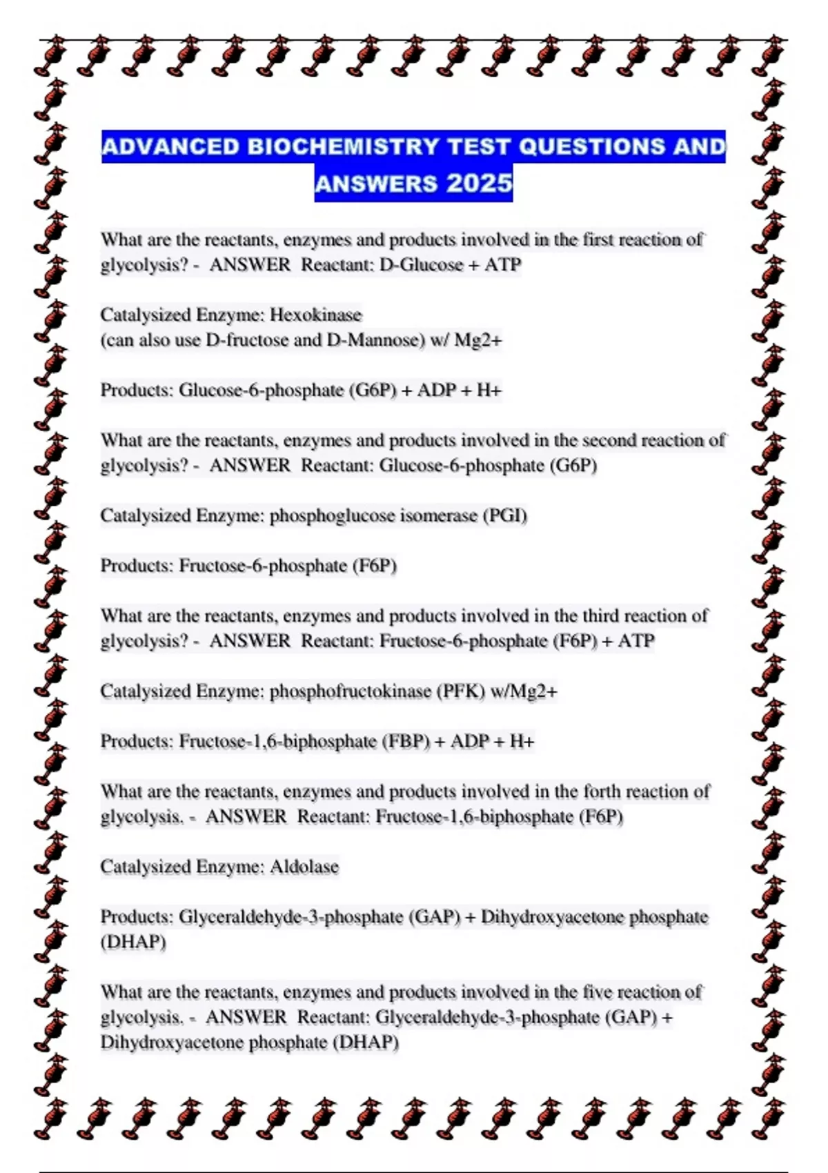 ADVANCED BIOCHEMISTRY TEST QUESTIONS AND ANSWERS 2025 - ADVANCED ...