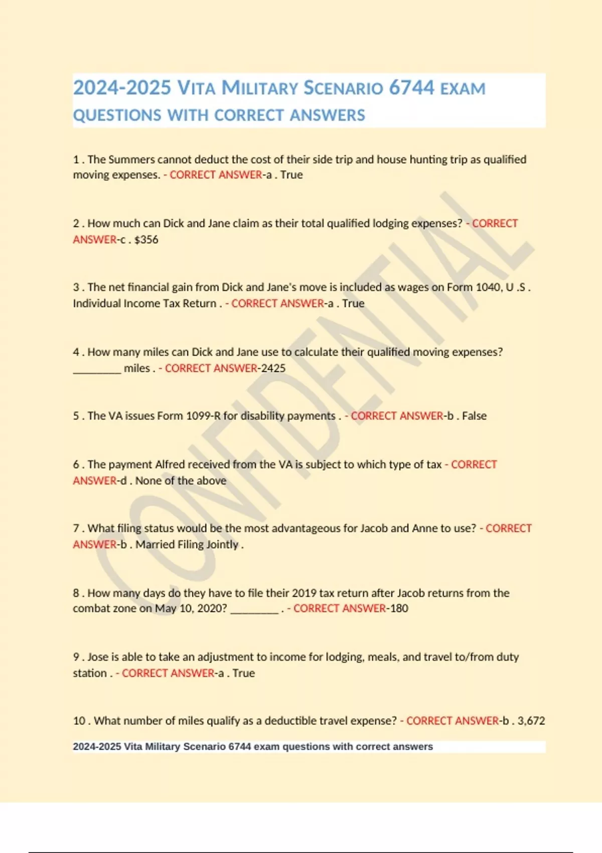 VITA MILITARY SCENARIO 6744 EXAM QUESTIONS WITH CORRECT ANSWERS - Vita ...