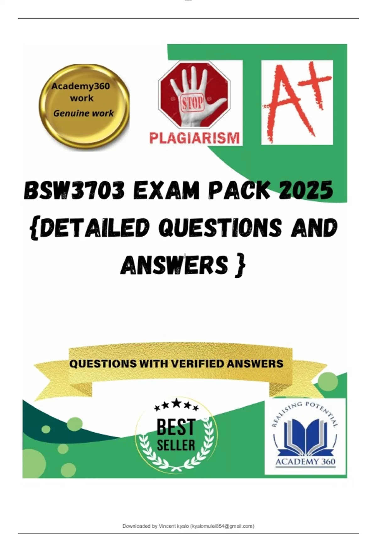 BSW3703 EXAM PACK 2025 {DETAILED QUESTIONS AND ANSWERS } - BSW3703 ...