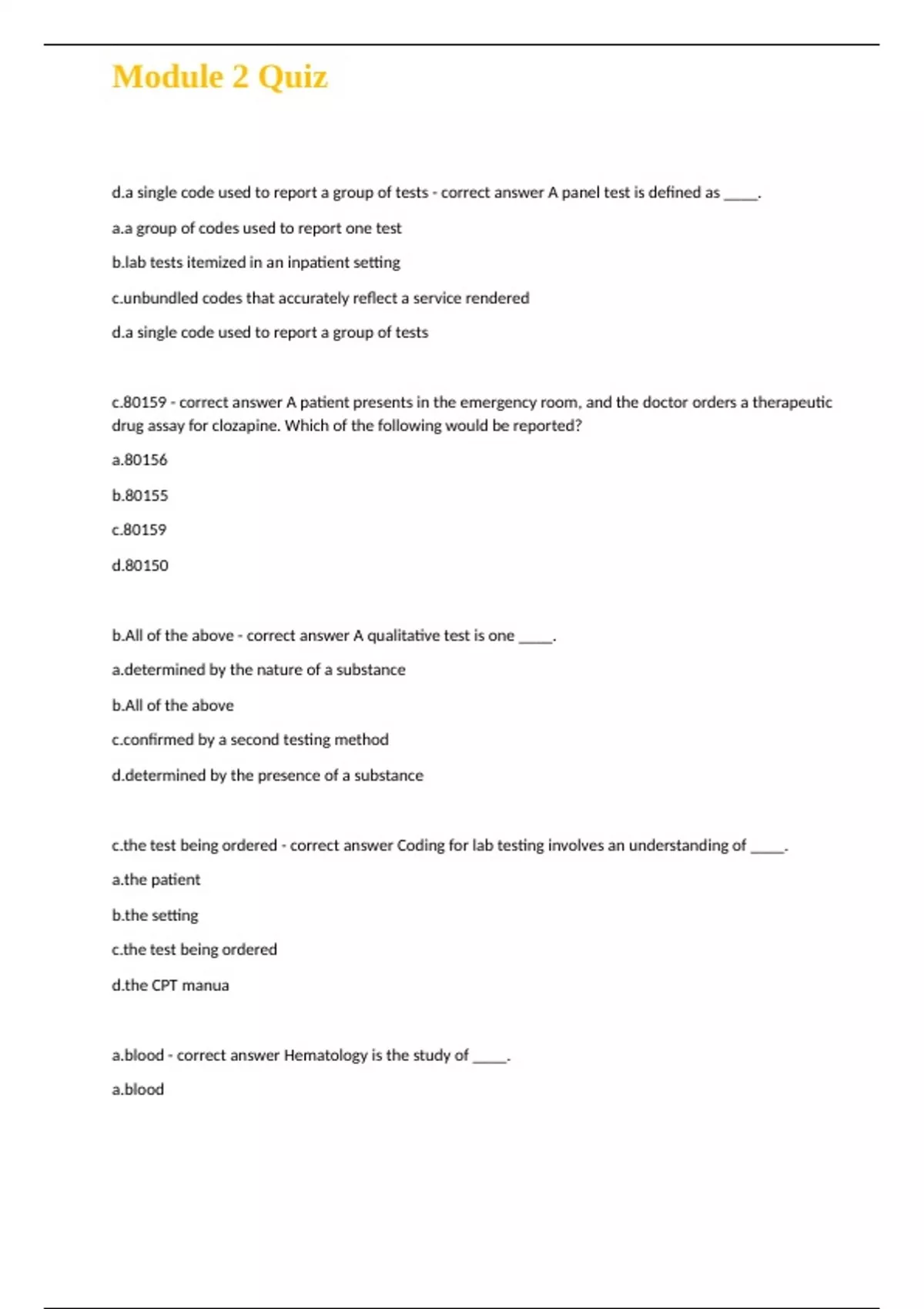 Module 2 exam questions with 100% verified answers - CAISS - Stuvia US