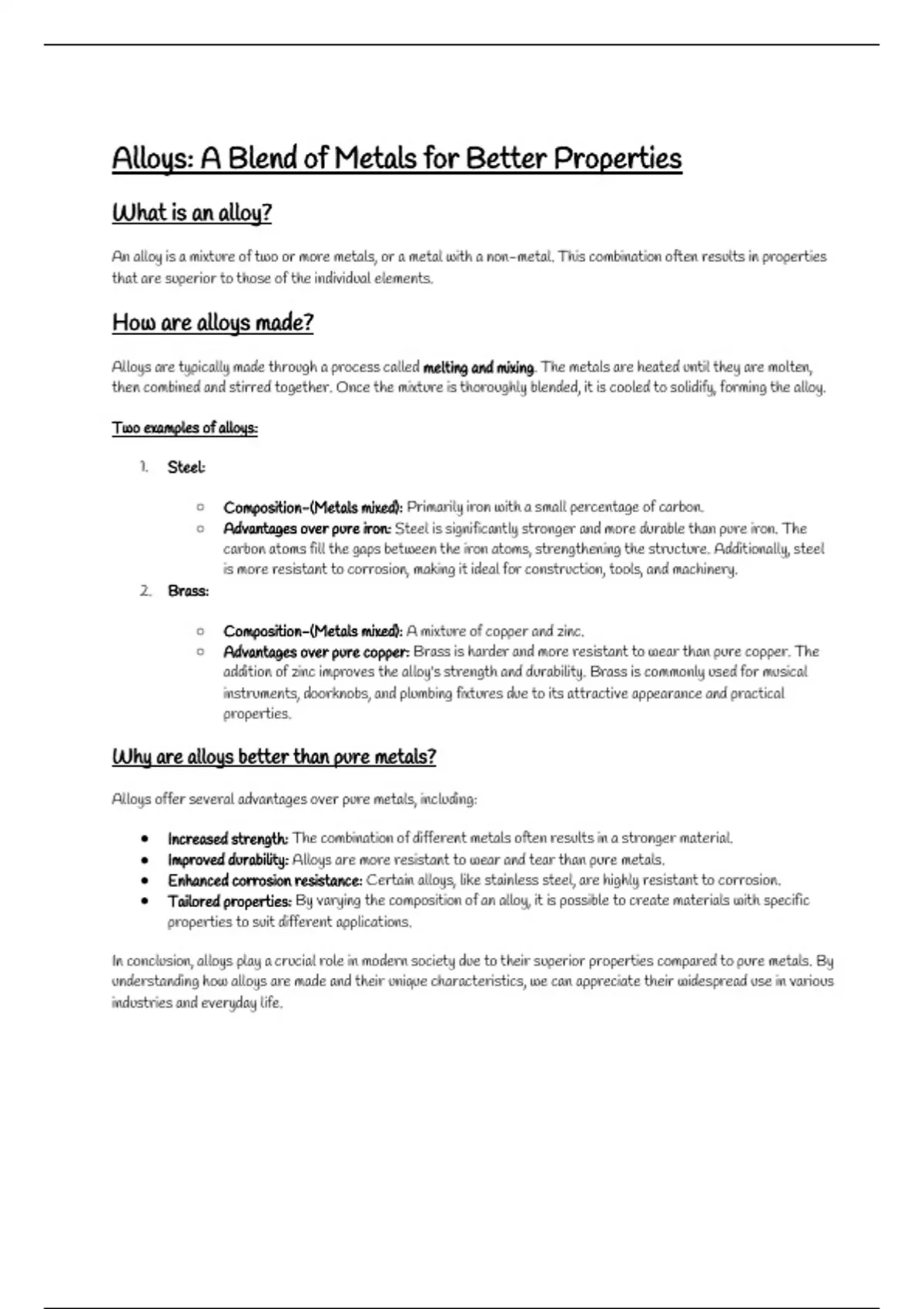 GCSE Combined Science - Chemistry Detailed Topic Notes - Science ...