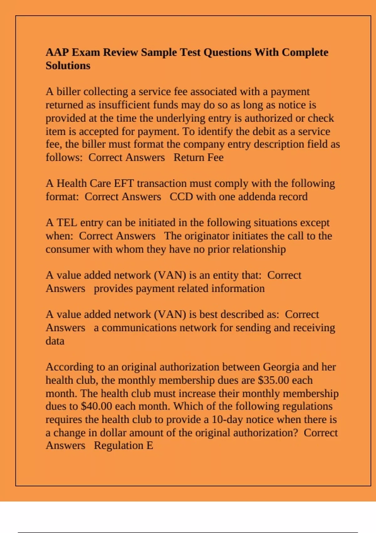 AAP Exam Review Sample Test Questions With Complete Solutions - AAP ...