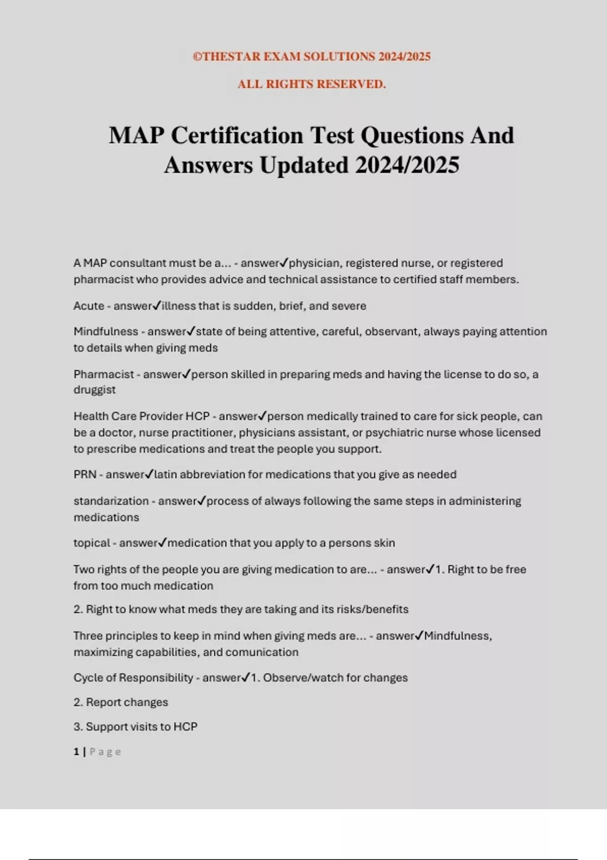 MAP Certification Test Questions And Answers Updated 2024/2025 - MAP ...
