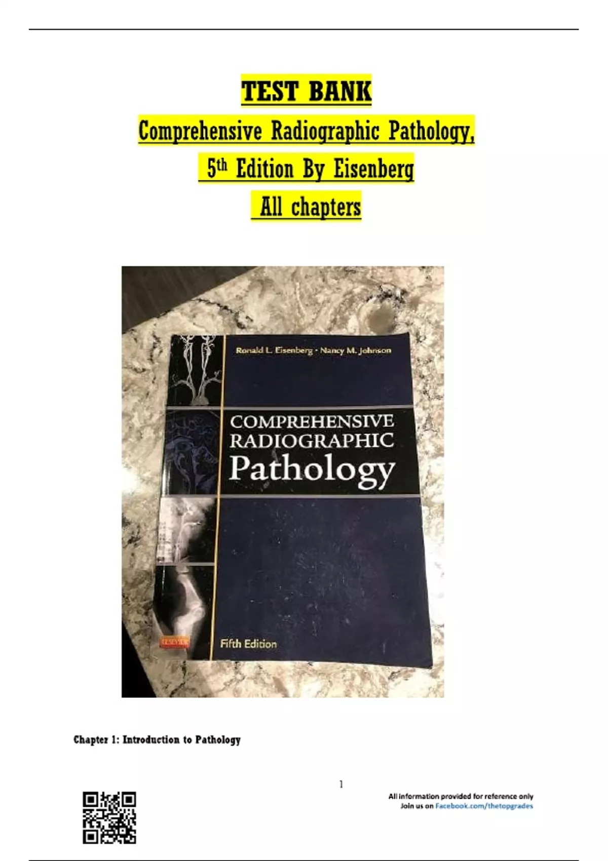 Comprehensive Radiographic Pathology 5th Edition by Eisenberg - Test ...