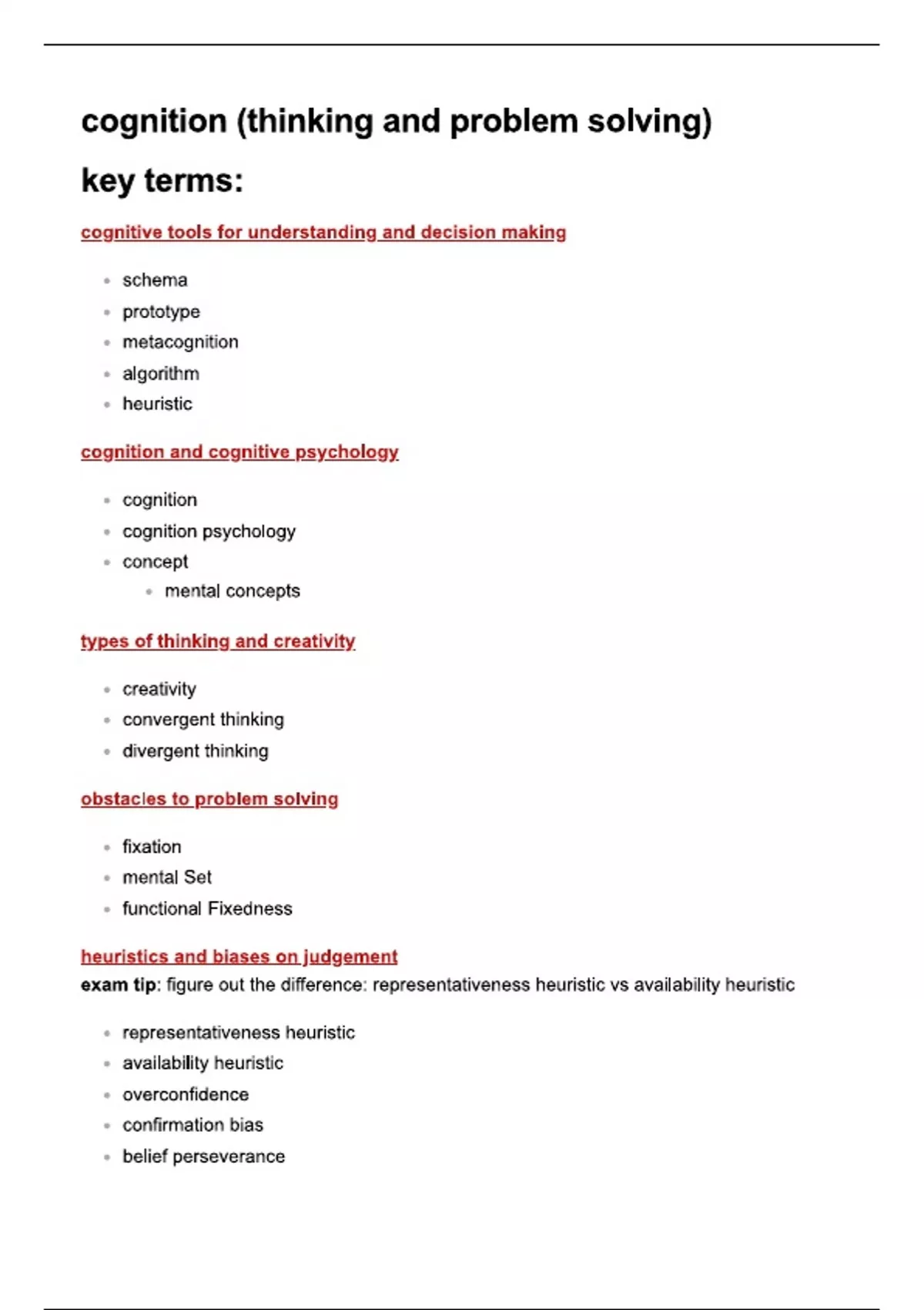 cognition (thinking and problem solving) _ (Questions & answers) 2024/ ...