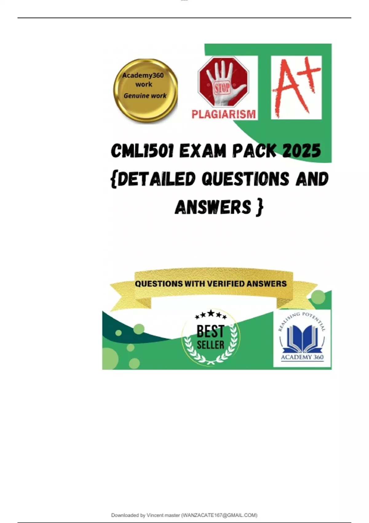 CML1501 EXAM PACK 2025 {DETAILED QUESTIONS AND ANSWERS } - CML1501 ...