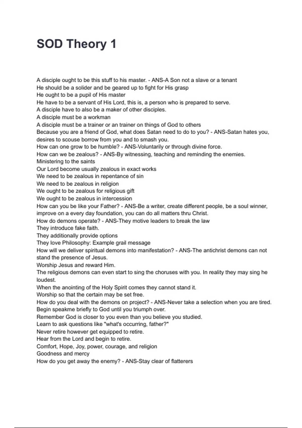 SOD Theory Exam QUESTIONS AND CORRECT DETAILED ANSWERS WITH RATIONALES ...