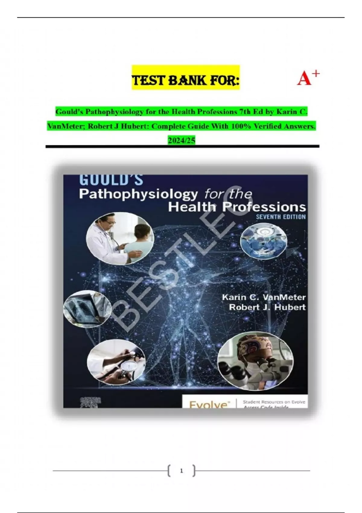Test Bank For Gould's Pathophysiology for the Health Professions 7th Ed ...