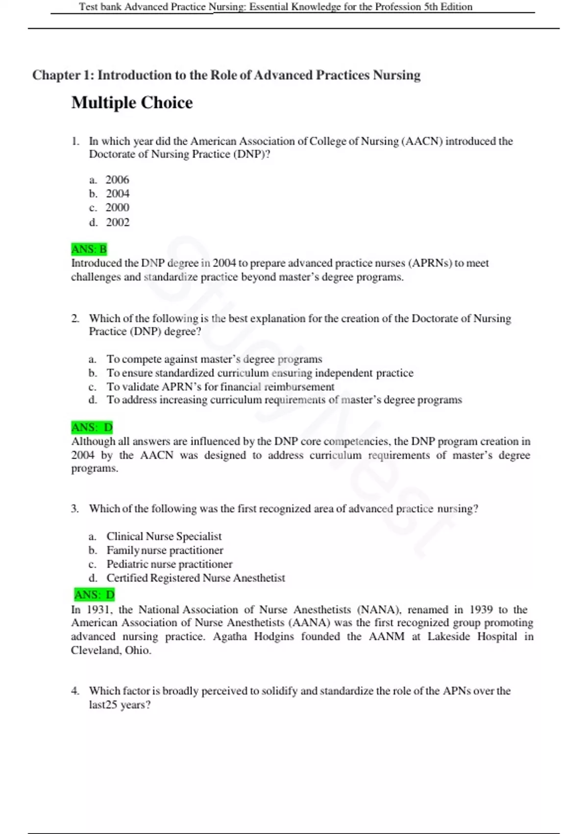 Advanced Practice Nursing Essential Knowledge For The Profession 5th ...