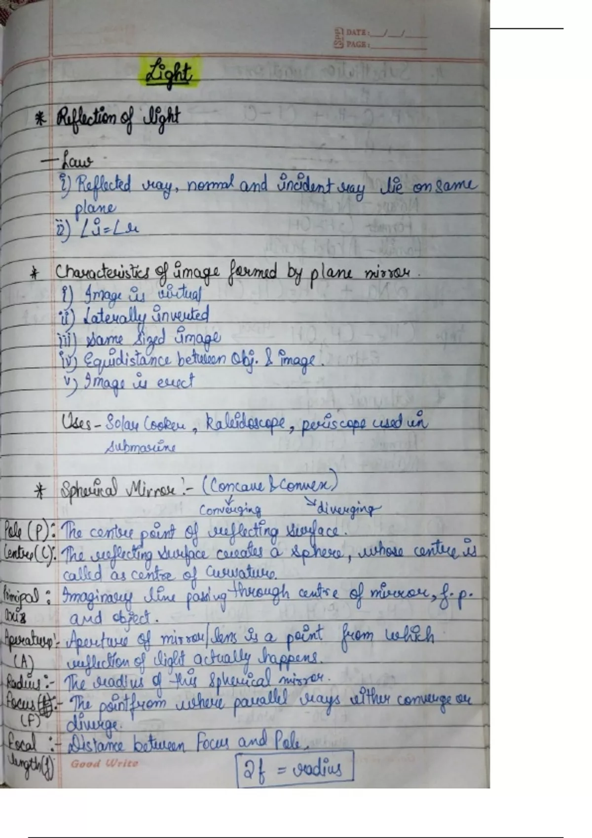 CLASS 10TH PHYSICS NOTES NCERT - Physics NCERT - Stuvia US