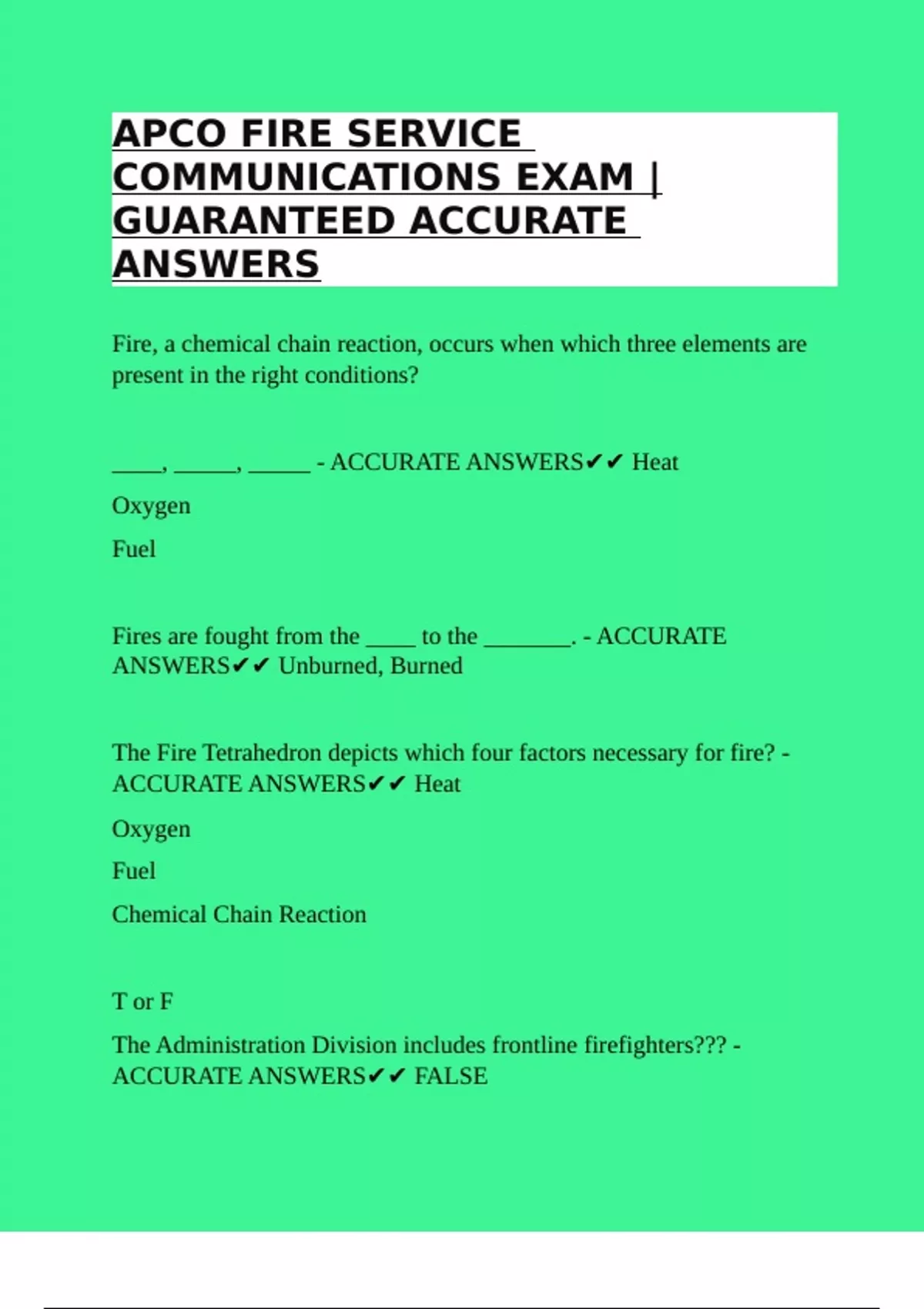 PACKAGE DEAL FOR THE APCO EXAMS 2025 |GUARANTEED ACCURATE ANSWERS ...