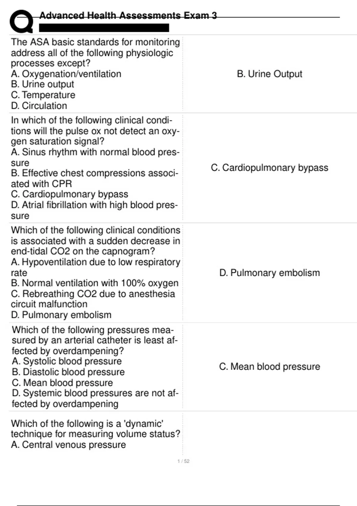 ADVANCED HEALTH ASSESSMENT EXAM 3 ACTUAL EXAM COMPLETE ACCURATE EXAM ...