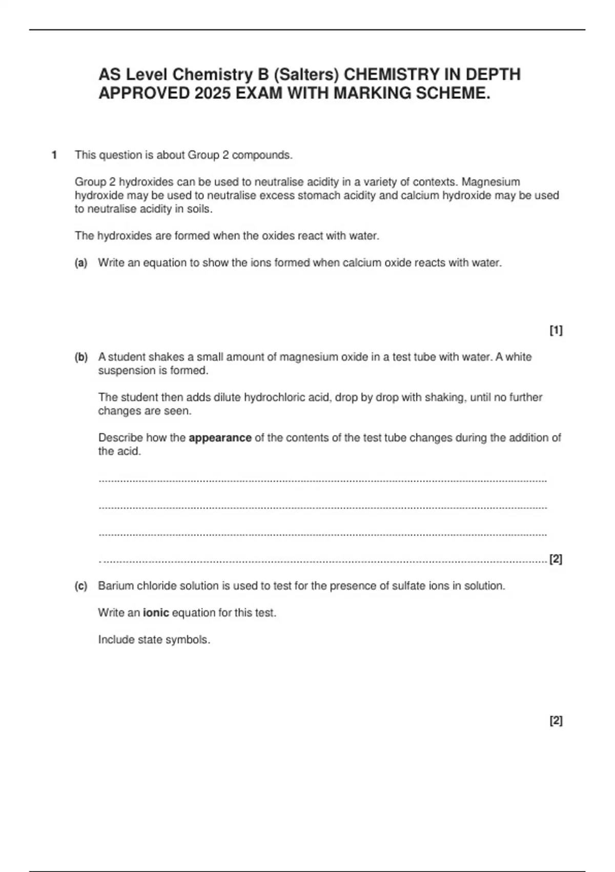OCR AS Level Chemistry B (Salters) CHEMISTRY IN DEPTH APPROVED 2025 ...