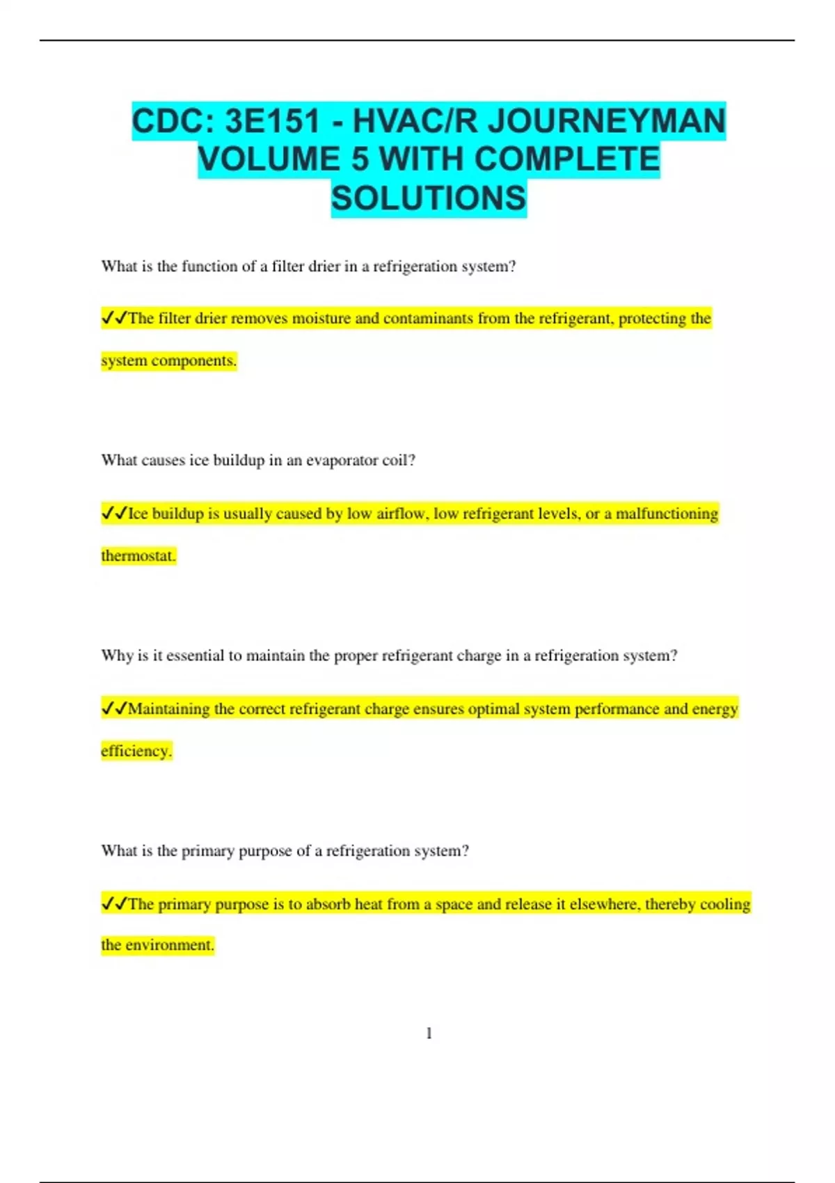 CDC: 3E151 - HVAC/R JOURNEYMAN VOLUME 5 WITH COMPLETE SOLUTIONS - CDC ...