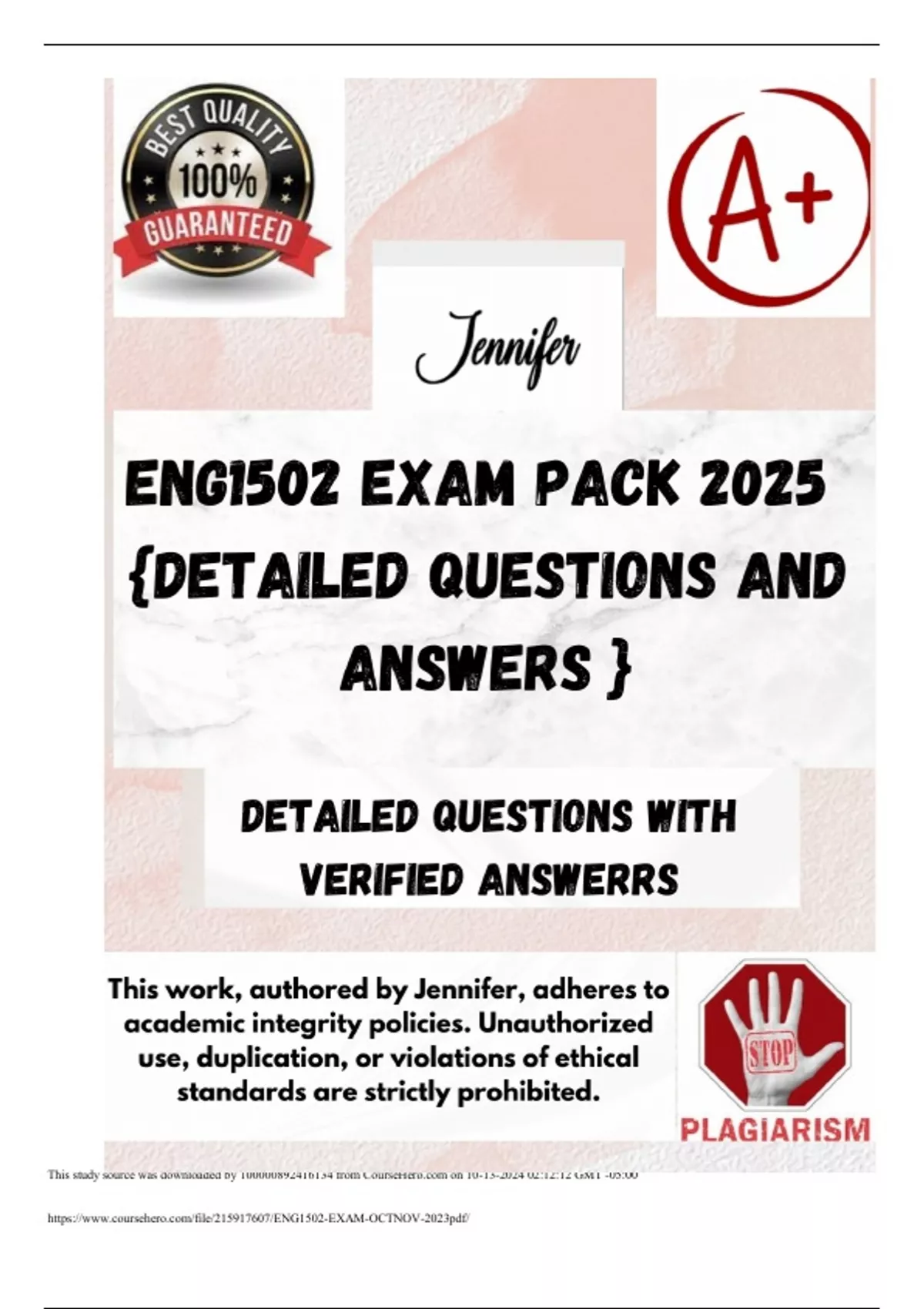 ENG1502 EXAM PACK 2025 {DETAILED QUESTIONS AND ANSWERS } - Foundations ...