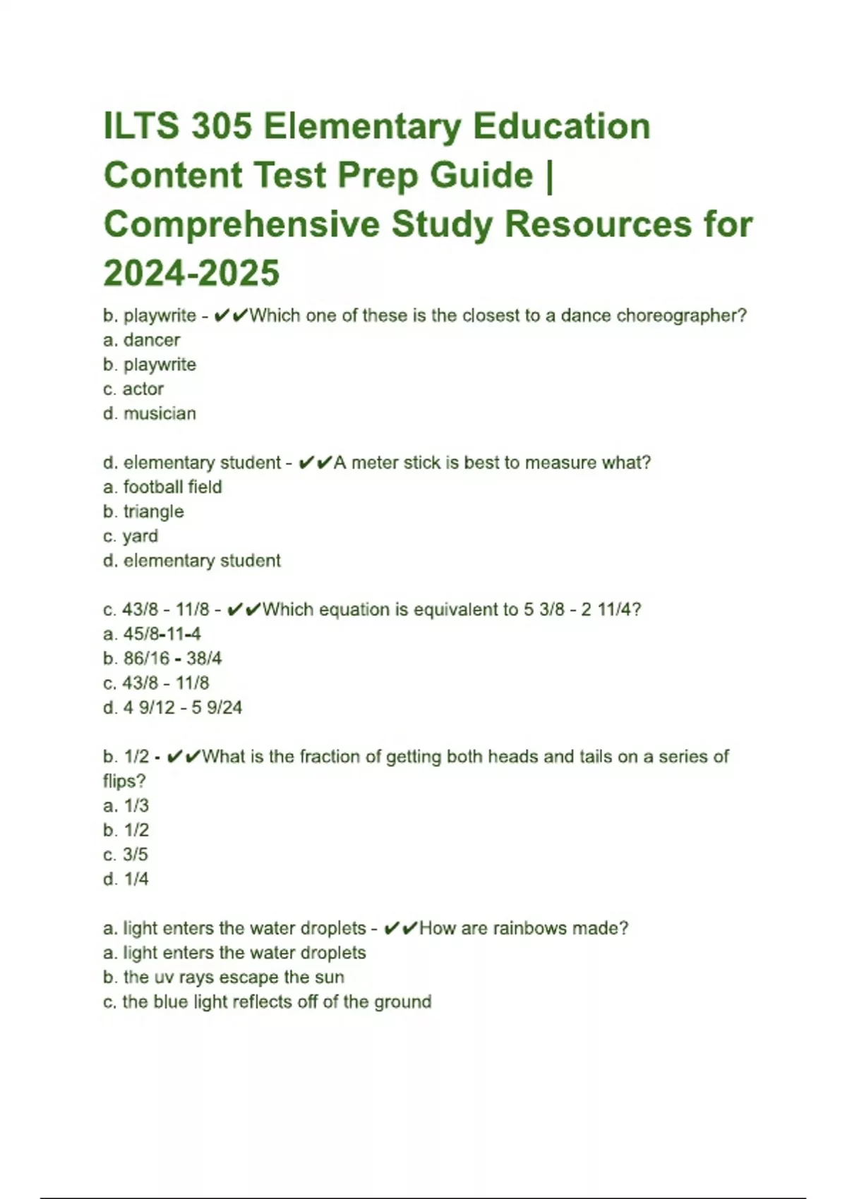 ILTS 305 Elementary Education Content Test Prep Guide Comprehensive ...