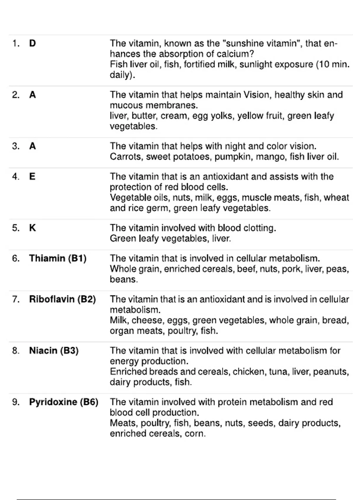 Vitamins and minerals and lab values Questions and Correct Answers (100 ...