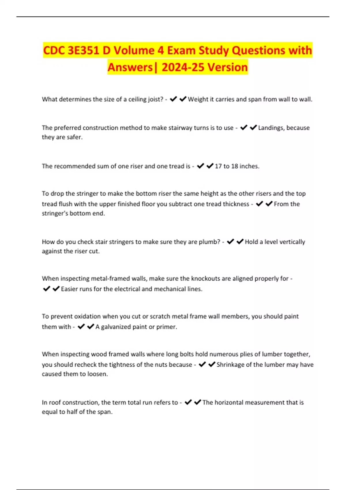 CDC 3E351 D Volume 4 Exam Study Questions with Answers| 2024-25 Version ...