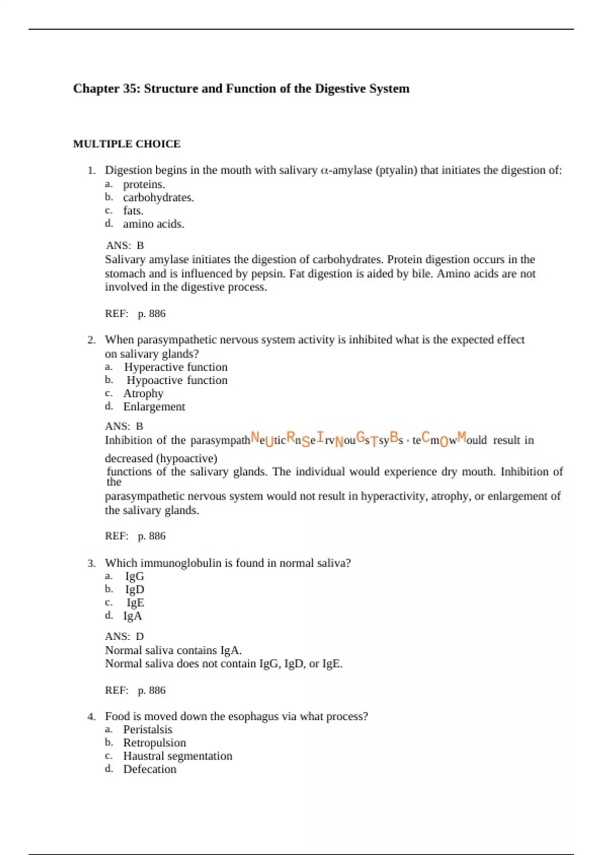 Chapter 35 Structure and Function of the Digestive System ...