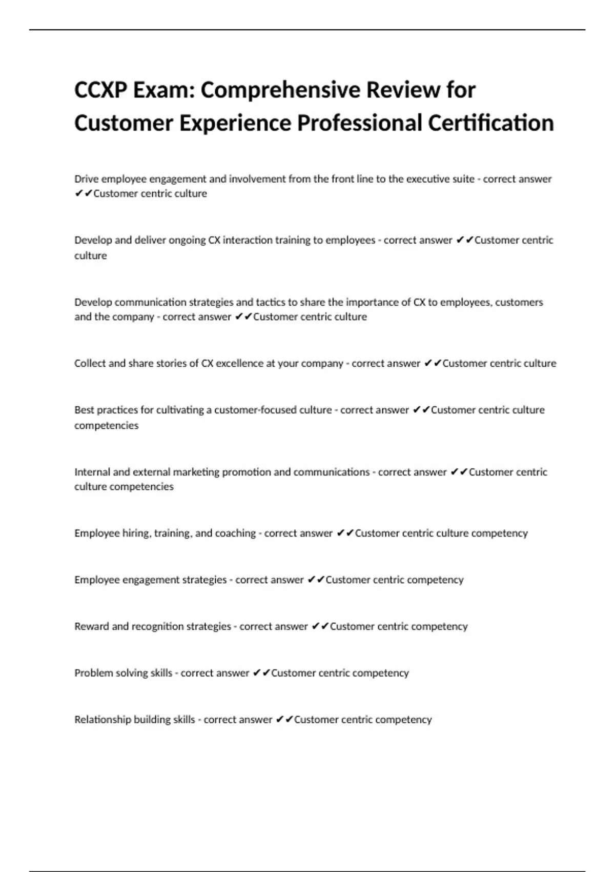 CCXP Exam: Comprehensive Review for Customer Experience Professional ...