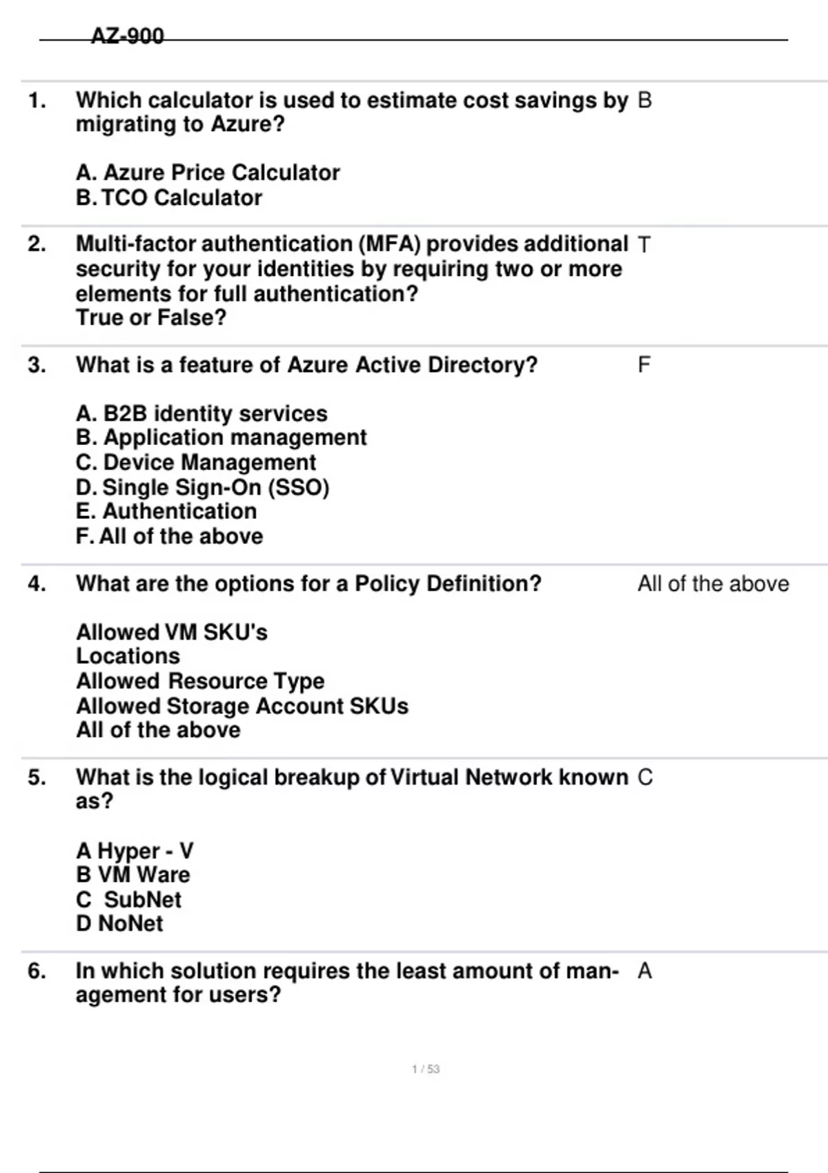 AZ 900 CERTIFICATION EXAM 2024 ACTUAL EXAM COMPLETE ACCURATE EXAM ...