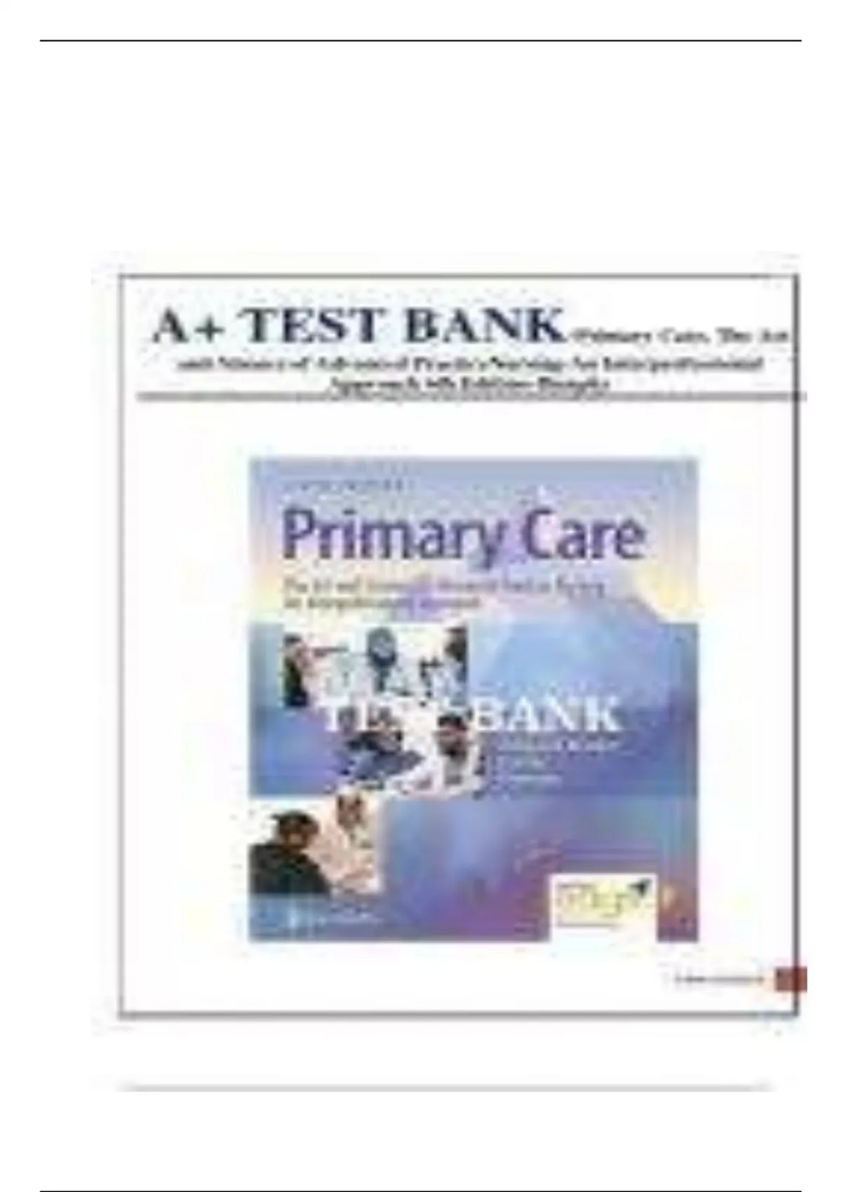 Test Bank For Primary Care The Art and Science of Advanced Practice ...