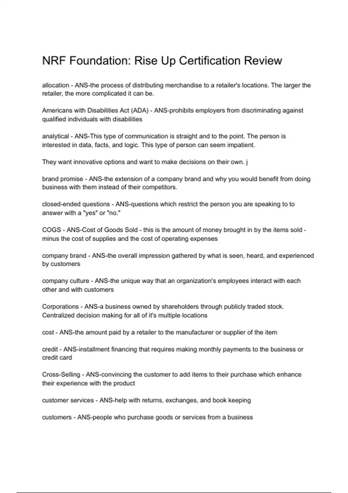 NRF Foundation_ Rise Up Certification Review (Latest 2024/ 2025 Update ...
