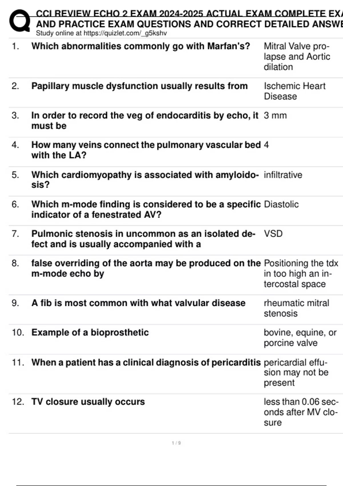 CCI REVIEW ECHO 2 EXAM ACTUAL EXAM COMPLETE EXAM AND PRACTICE EXAM ...