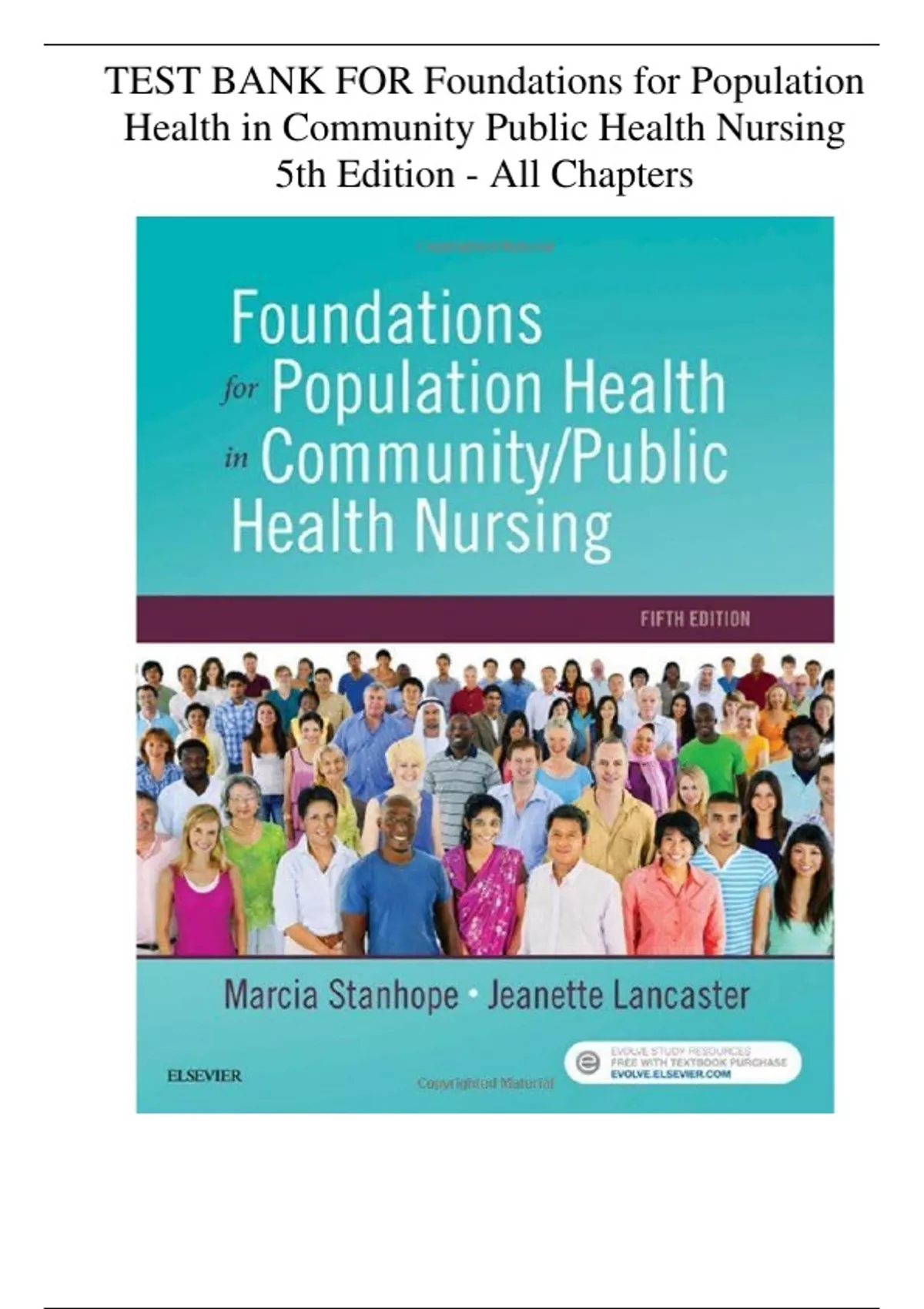 Test Bank Foundations for Population Health in Community Public Health ...