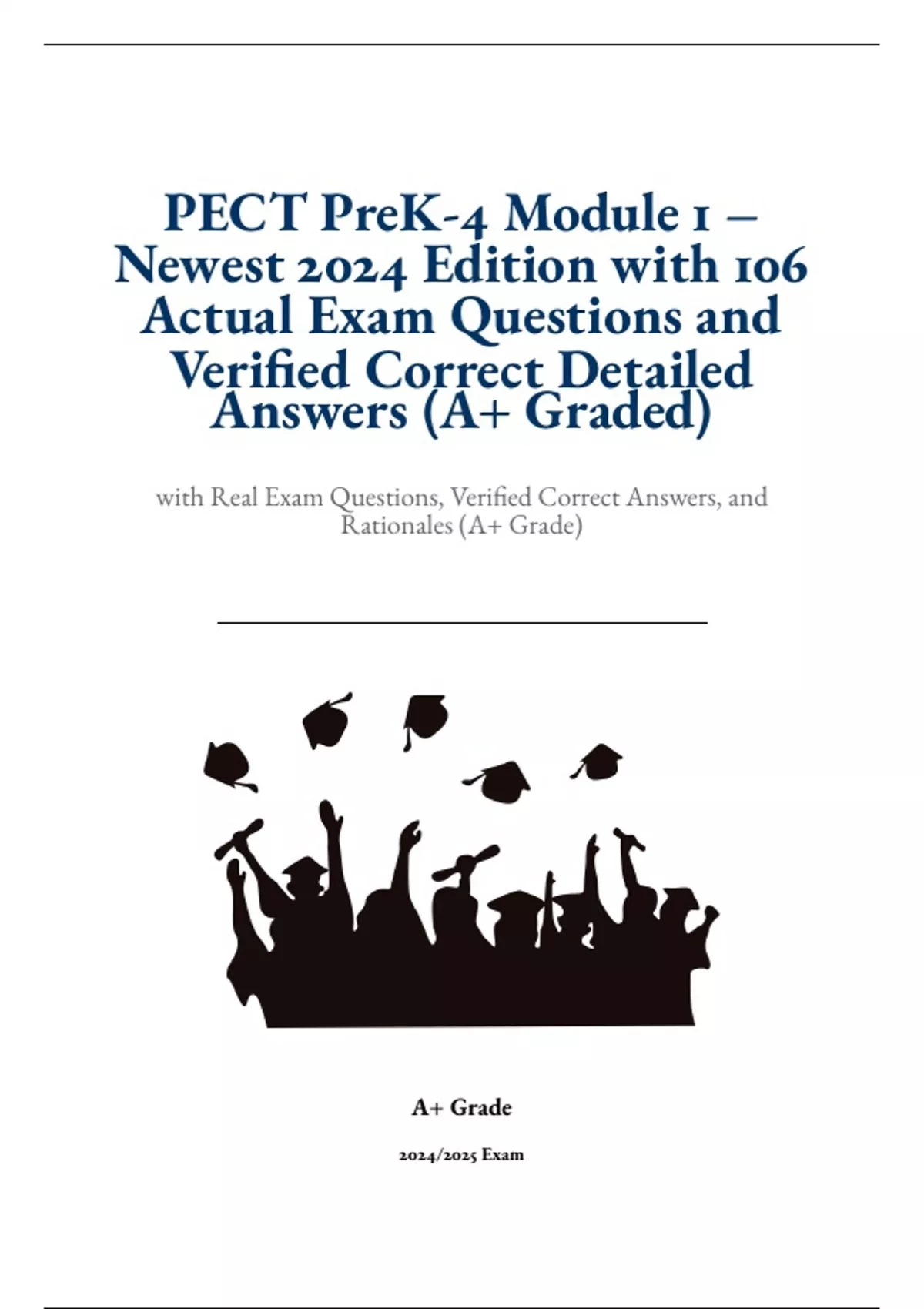 PECT PreK-4 Module 1 – Newest 2024 Edition with 106 Actual Exam ...
