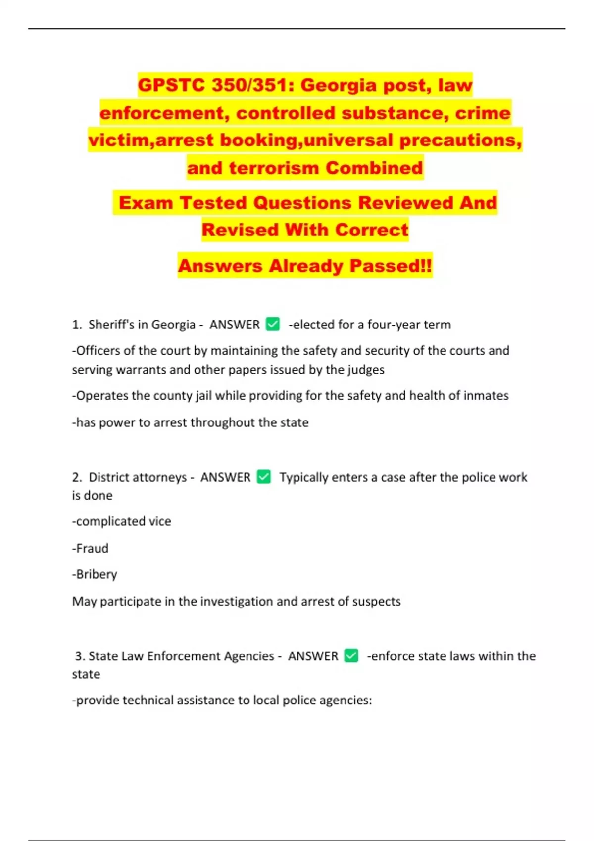 GPSTC 350/351: Georgia post, law enforcement, controlled substance ...