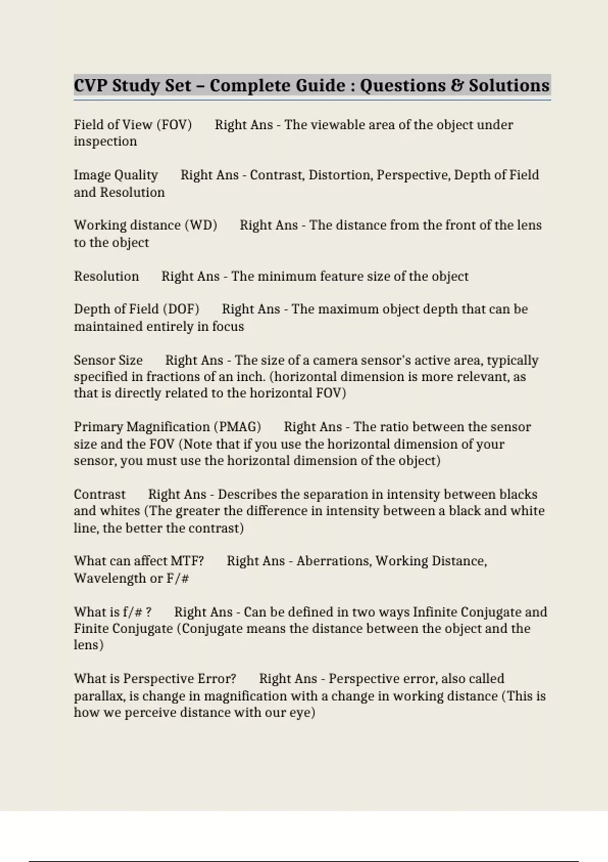 CVP Study Set – Complete Guide : Questions & Solutions - CVP - Stuvia US