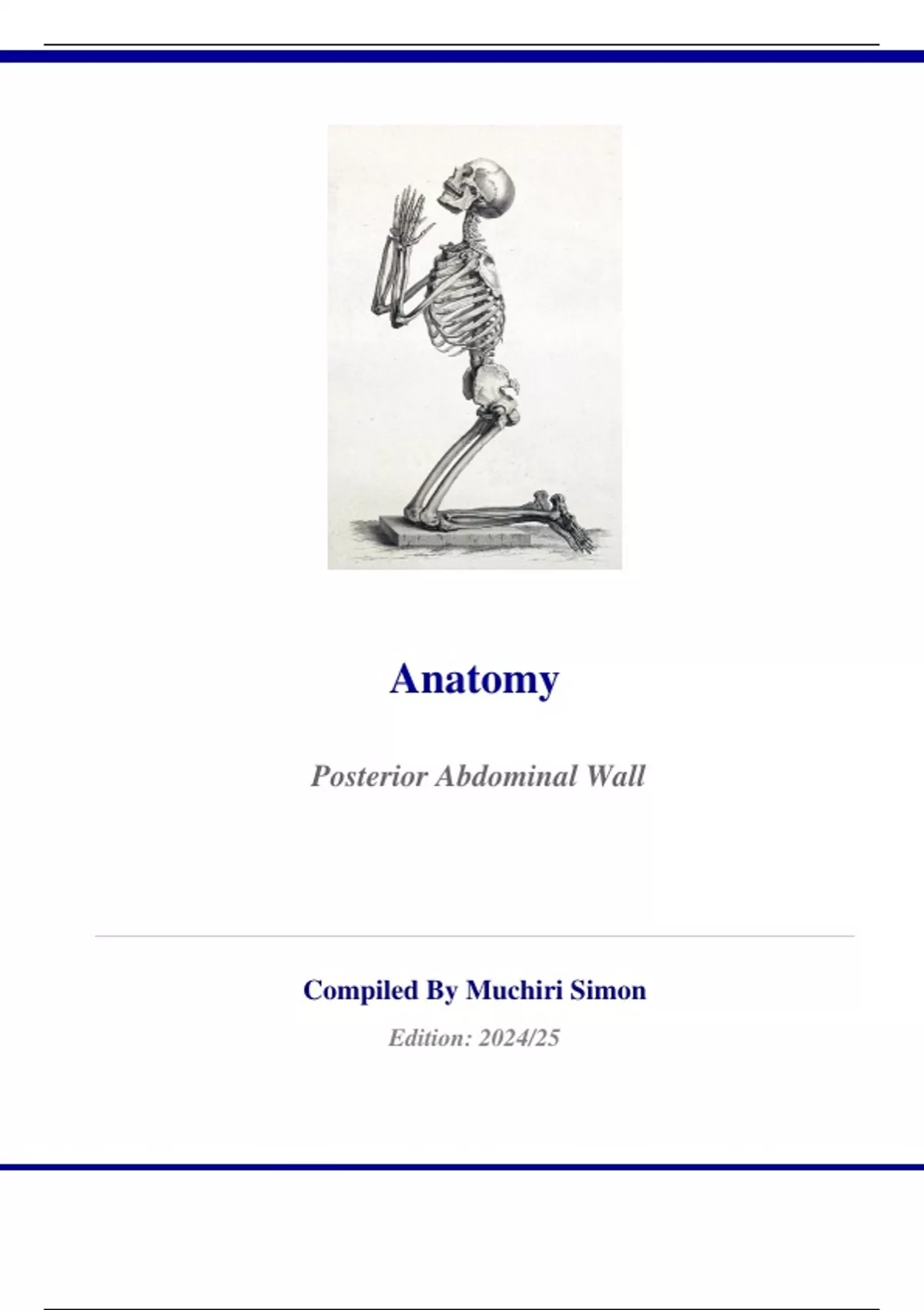 Anatomy-Posterior Abdominal Wall - Anatomy - Stuvia US