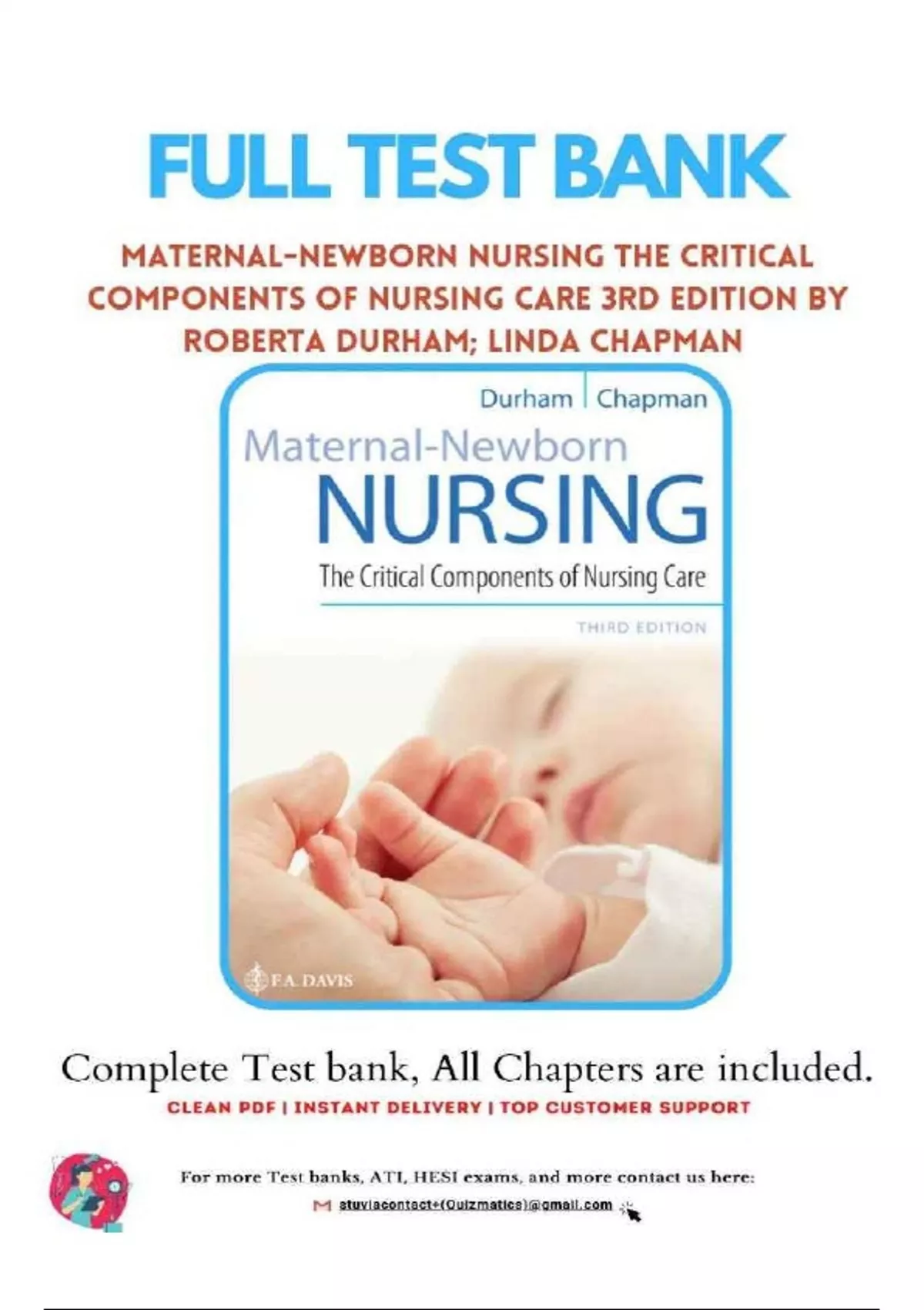 Test Bank: Maternal Newborn Nursing: The Critical Components of Nursing ...