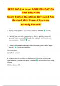 SERE 100.2 A Level SERE EDUCATION AND TRAINING Exam Tested Questions ...