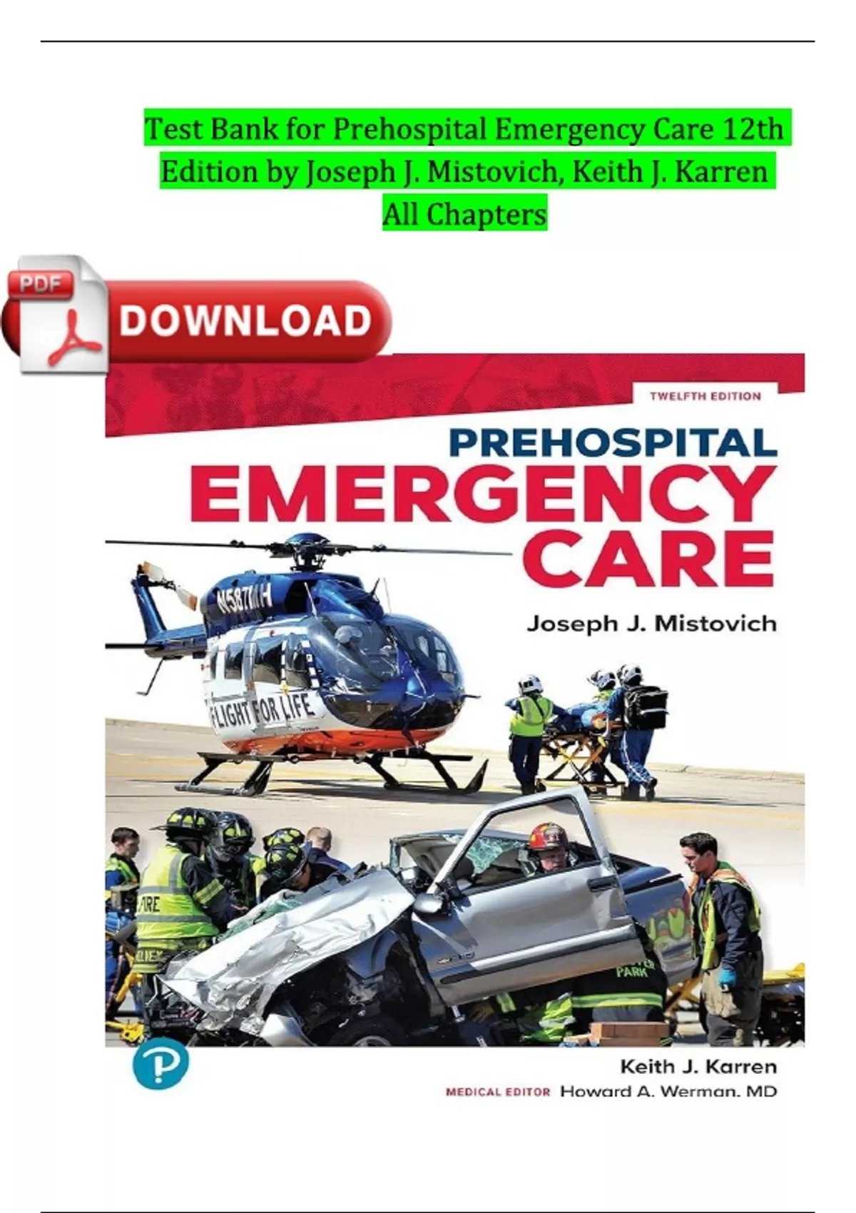 Test Bank For Prehospital Emergency Care 12th Edition By Joseph J ...