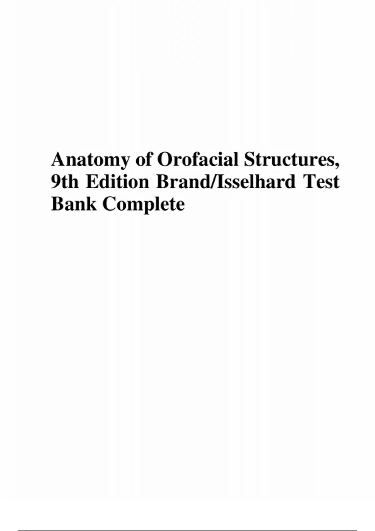 Anatomy of Orofacial Structures - Anatomy of Orofacial Structures ...