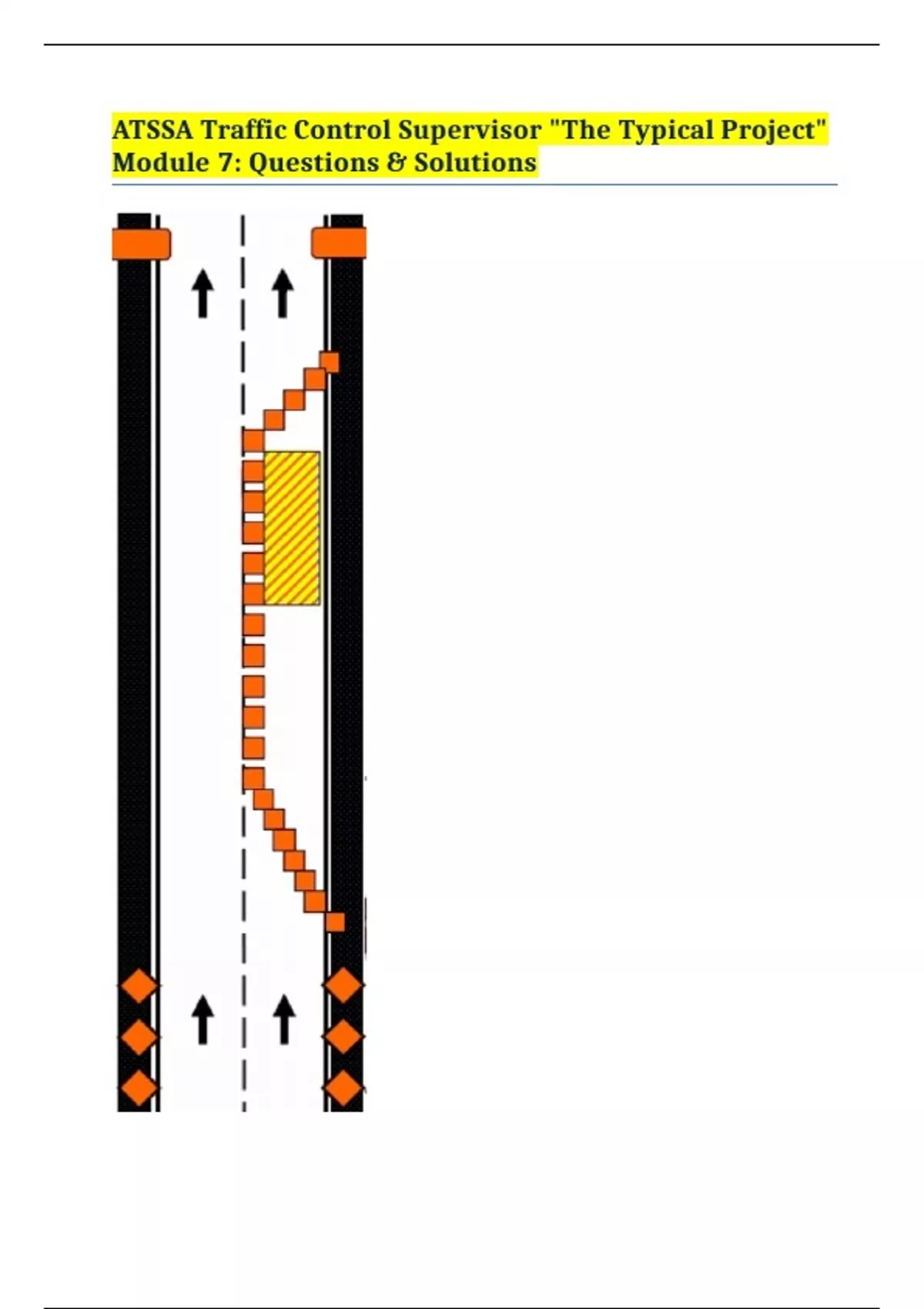 Atssa Traffic Control Supervisor The Typical Project Module 7 Questions And Solutions Atssa
