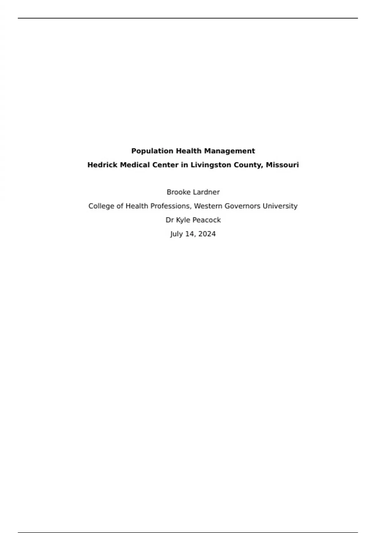 WGU D517 Task 2 Latest 2024/2025wih complete solution - D517 - Stuvia US