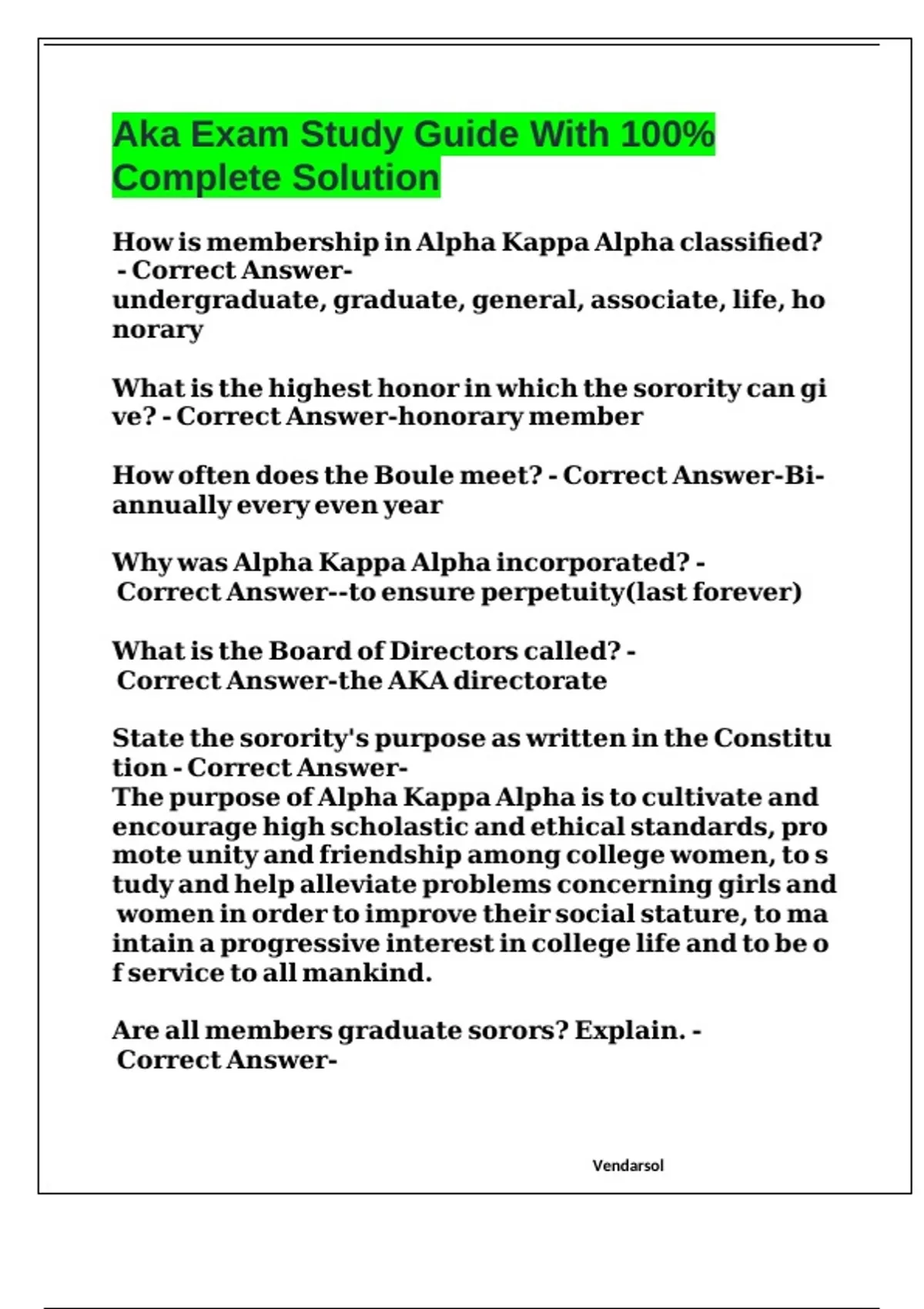 Aka Exam Study Guide With 100% Complete Solution - MIP - Stuvia US