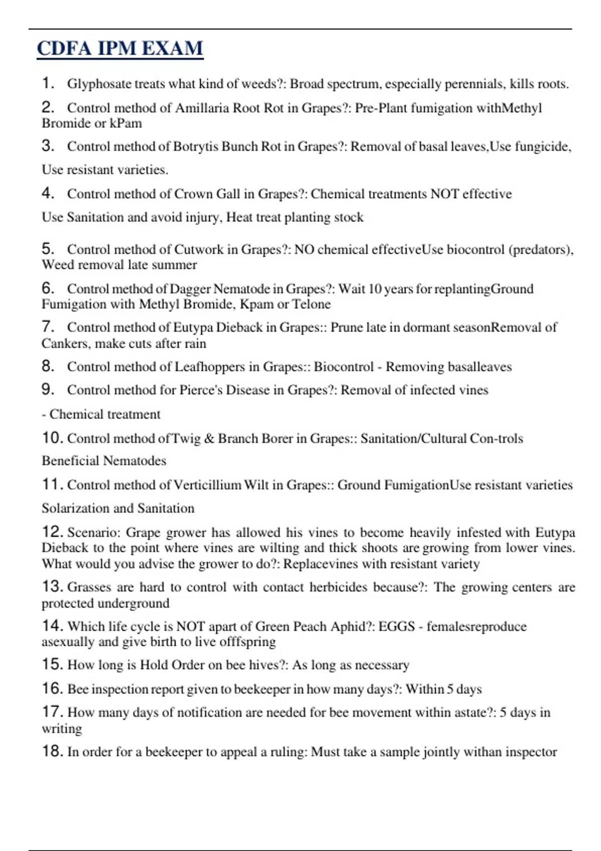 CDFA IPM EXAM 2024/2025 | QUESTIONS WITH 100% VERIFIED ANSWERS AND ...