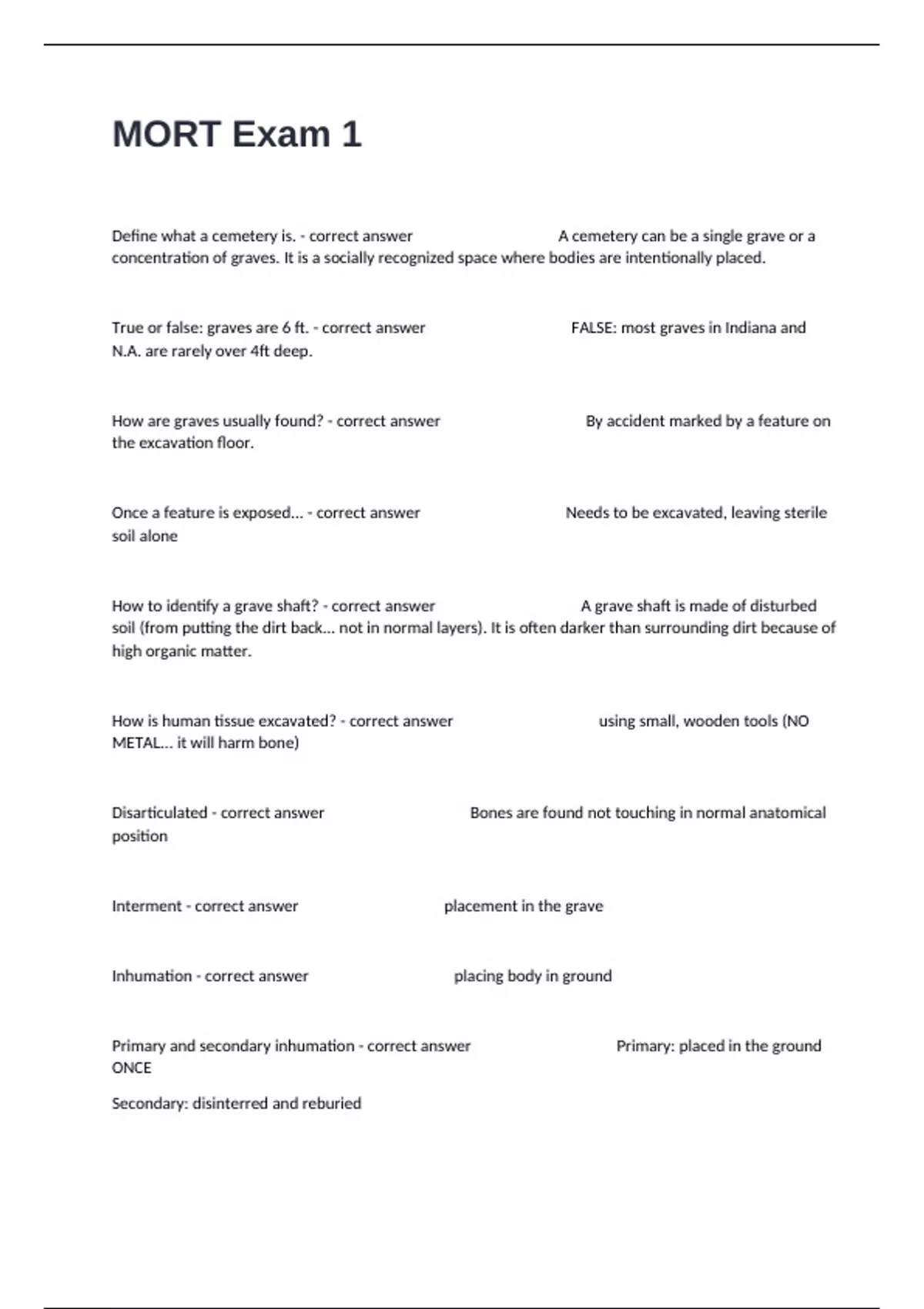 MORT Exam 1 Assessment Questions With Correct 100% Detailed Answers A+ ...