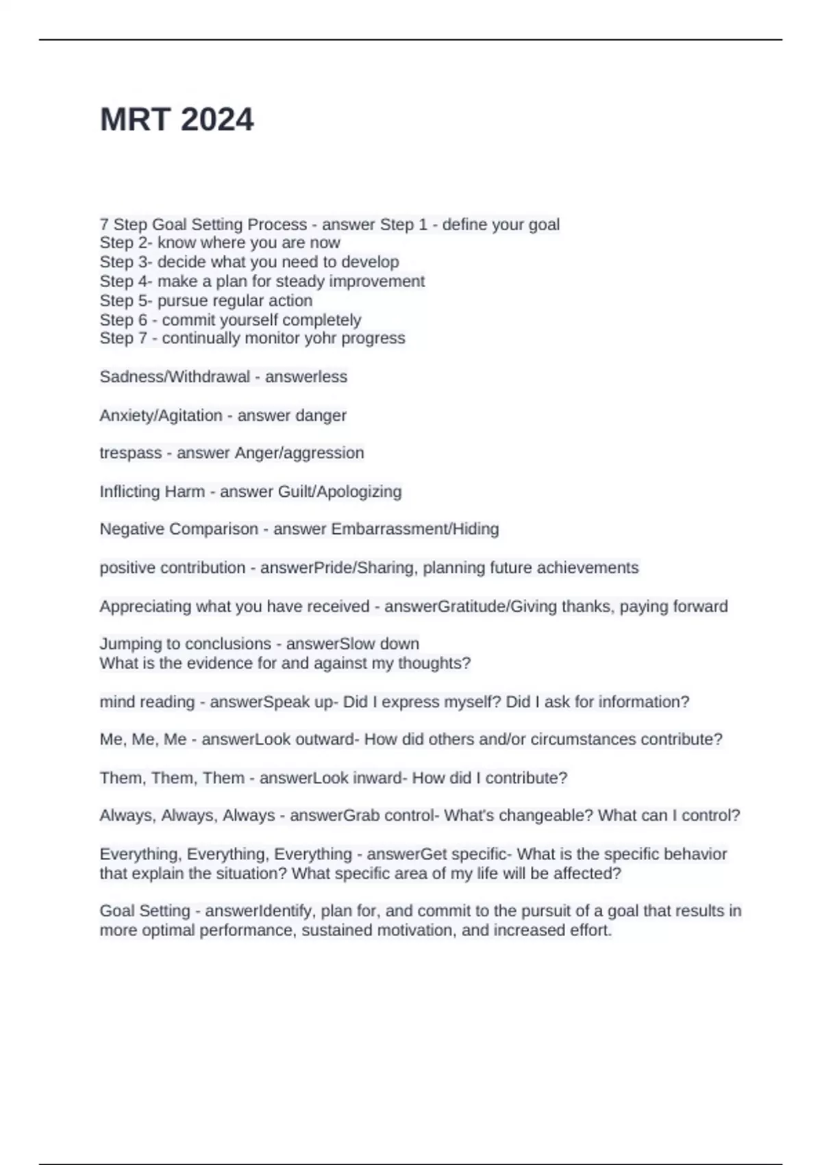 MRT 2024 QUESTIONS AND ANSWERS 2024 - Mrt - Stuvia US