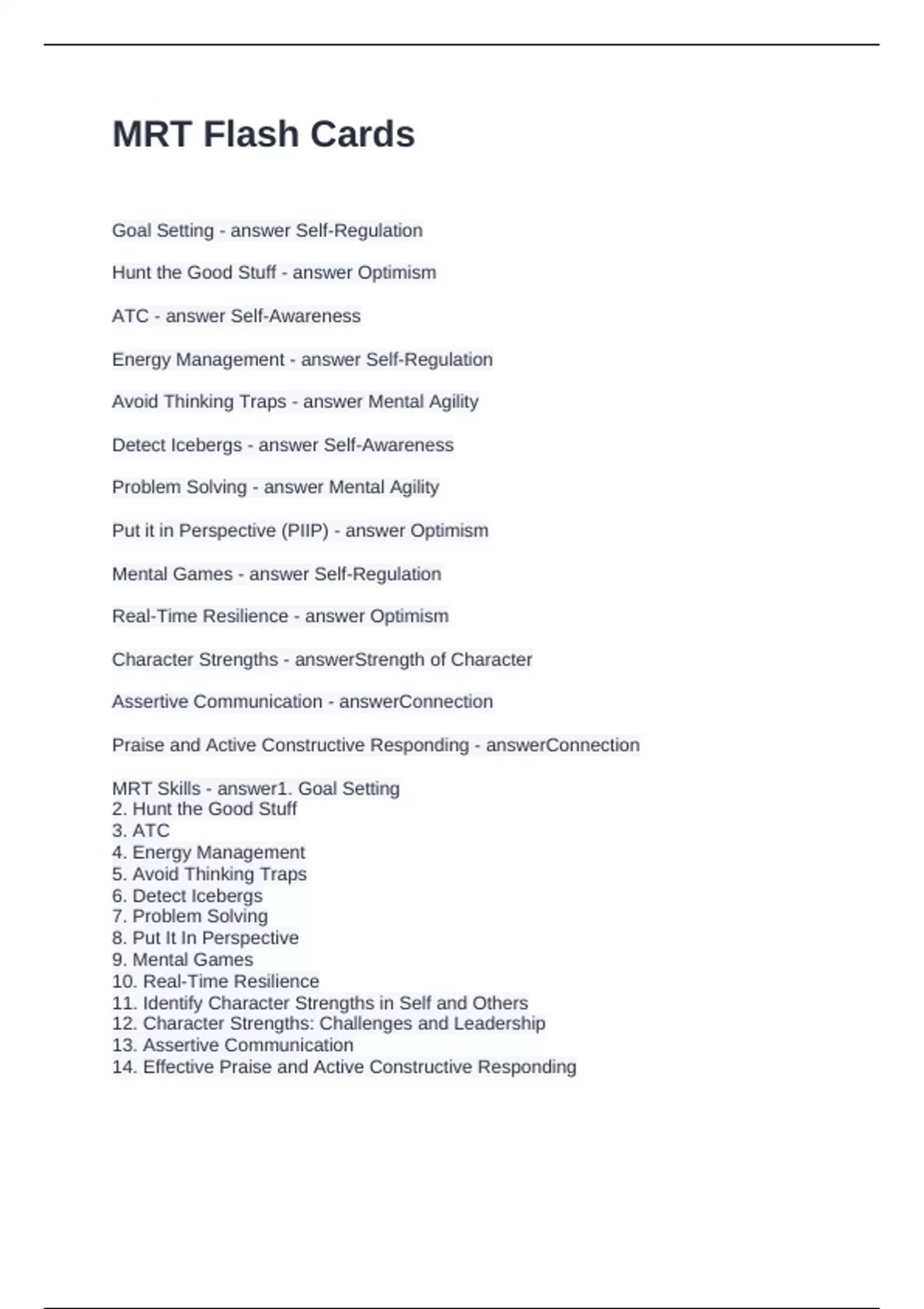 MRT Flash Cards Questions and Answers 2024 - Mrt - Stuvia US