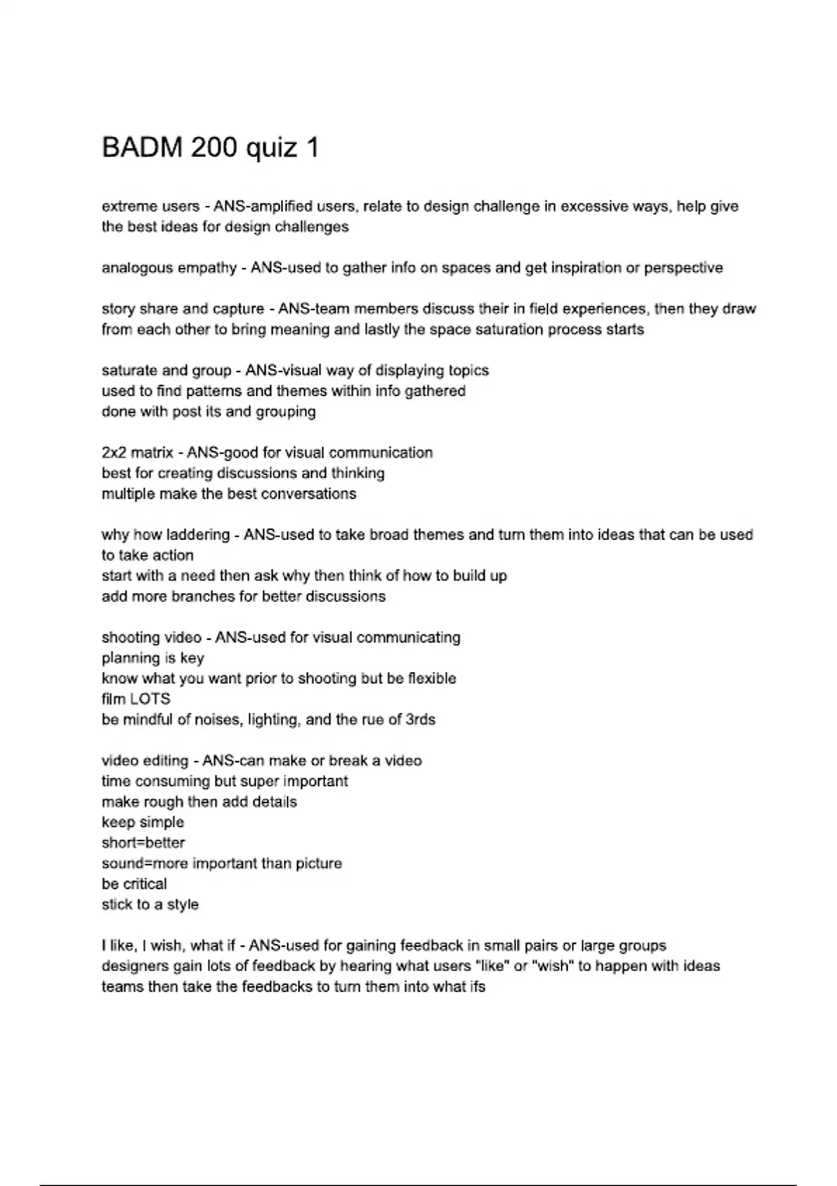 BADM 200 quiz 1 Questions and Verified Answers |100% Correct | Complete ...