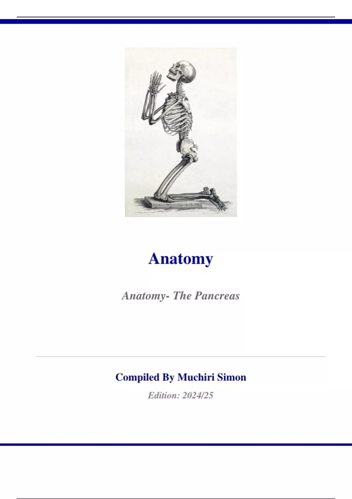 Anatomy-ANATOMY- The Pancreas - Anatomy - Stuvia US