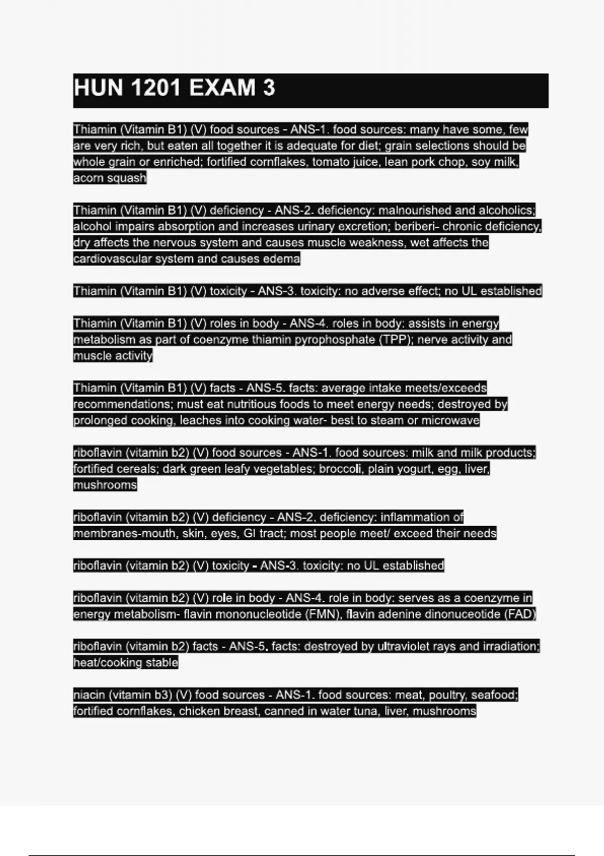 HUN 1201 EXAM 3 Questions and Verified Answers |100% Correct | Complete ...